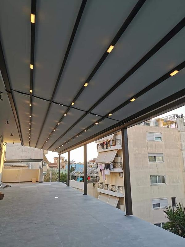 Sigmaglass. πτυσσόμενα Κρύσταλλα, Ανοιγόμενες Οροφές-Αίθρια, Pergotenta ...